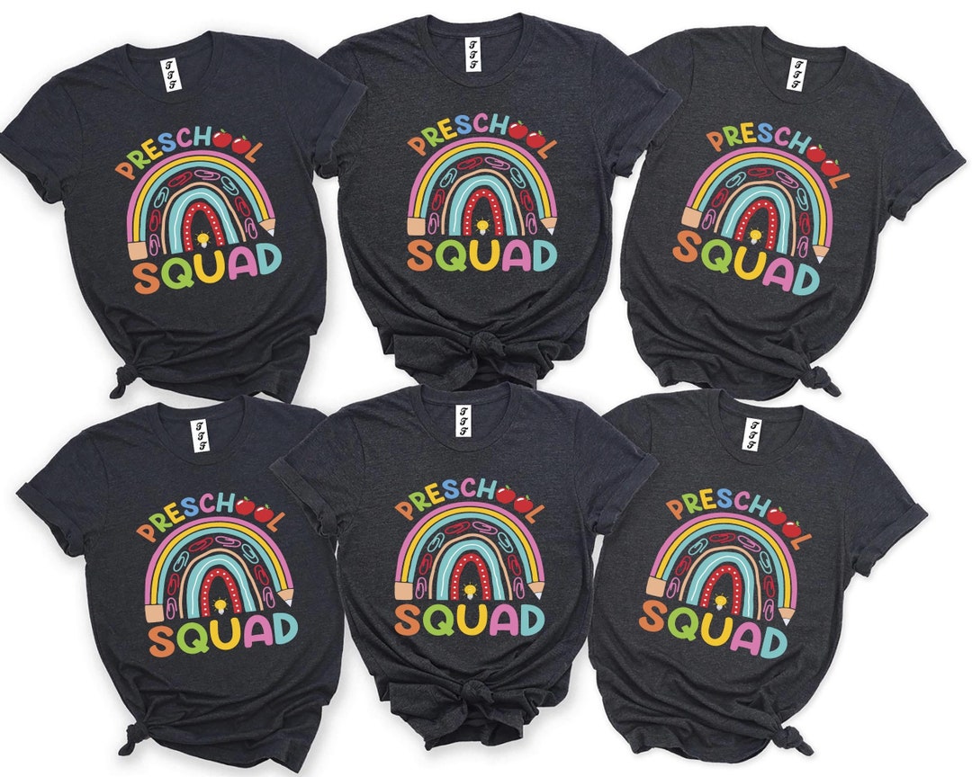 Preschool Squad Shirts, Pre-k Crew Shirts, Teacher Team Shirt, Hello ...