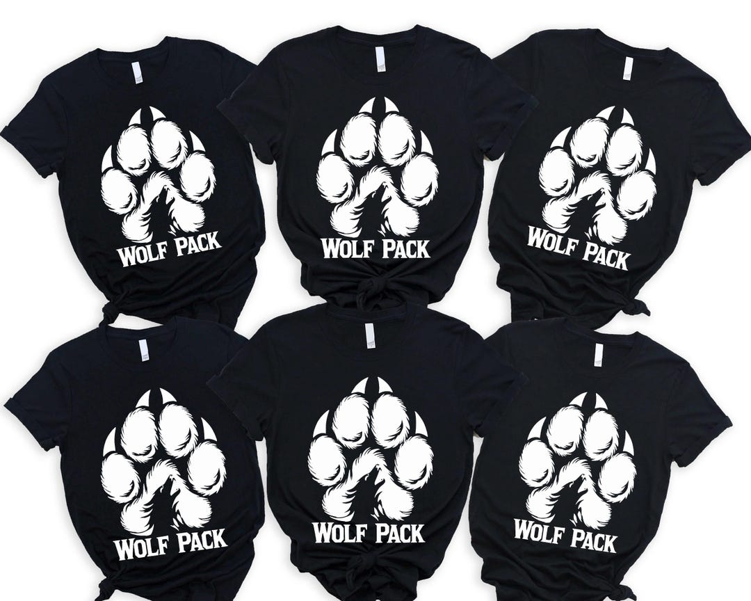 Wolf Family Matching Shirts, Wolf Pack Shirt, Wolf Lover Shirt, Women ...