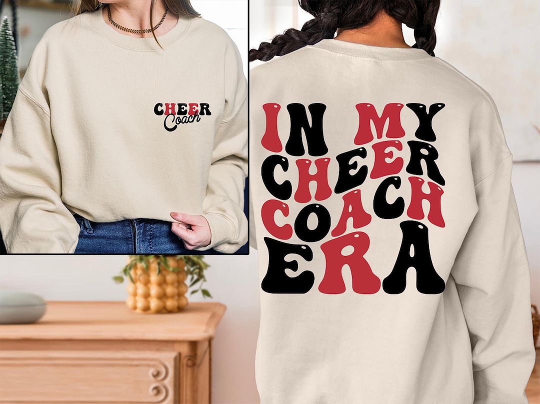 In My Cheer Coach Era Sweatshirt, Cheer Coach Sweater, Cheerleading ...
