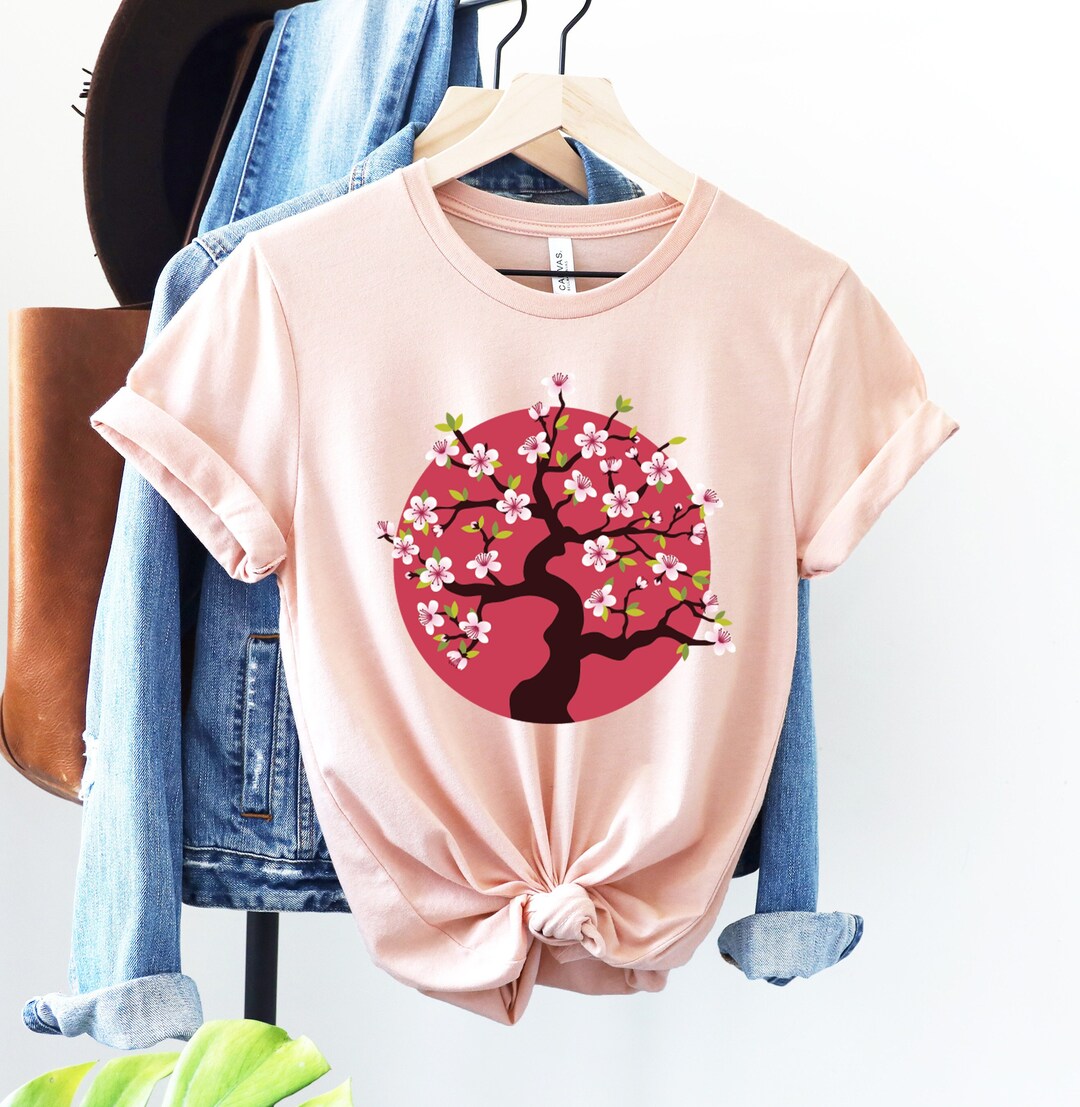 Cherry Blossom Shirt, Spring Shirt, Botanical Shirt, Japanese Cherry ...