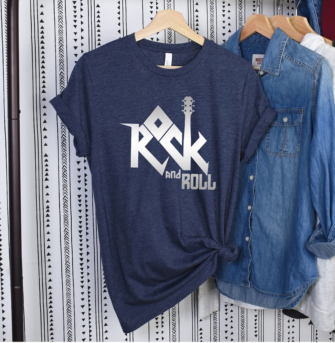 Rock and Roll Shirt, Rock N Roll T-shirt, Rock Roll Shirts, Guitar ...