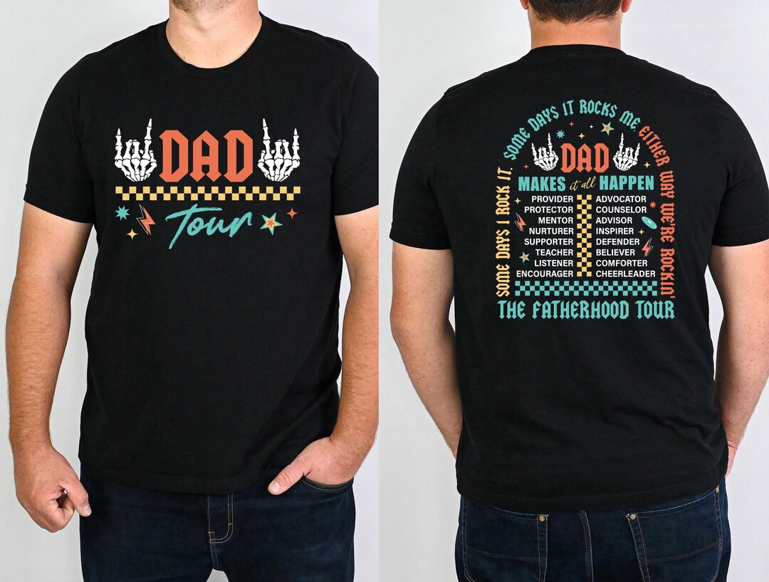 Dad Tour Shirt, Some Days I Rock It Shirt, Fatherhood Shirt, Skeleton ...