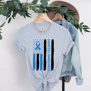 US Flag Diabetes Awareness Shirt, Diabetes Family Support Tee, Diabetes ...