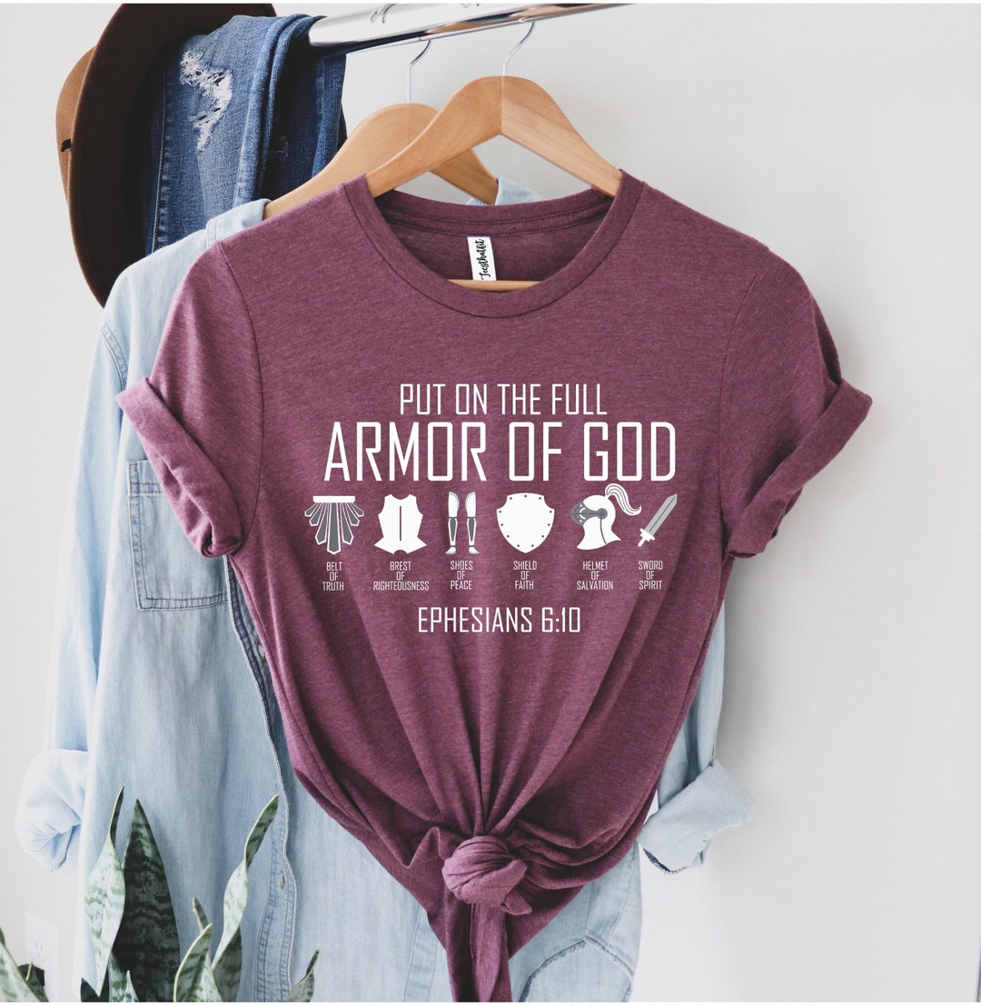 Armor of God Shirt, Religious Shirt, Christian Shirt, Bible Verse Shirt ...