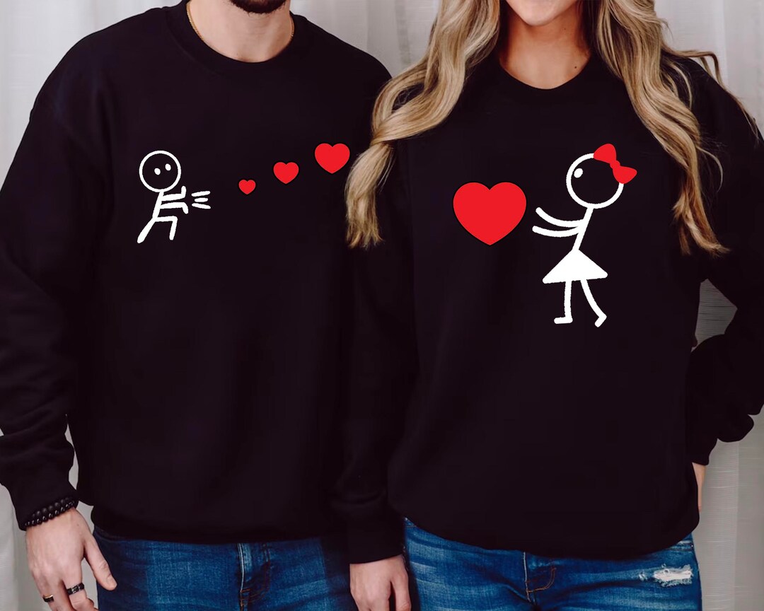 Valentines Couple Sweatshirt, Cute Couple Sweater, Valentines Day ...