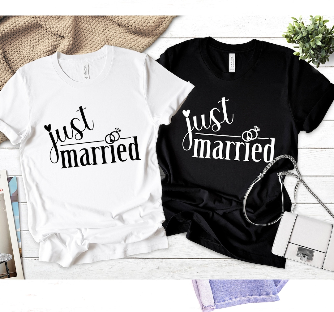 Just Married Shirt, Married Shirt, Husband Wife Shirts, Hubby Wifey ...