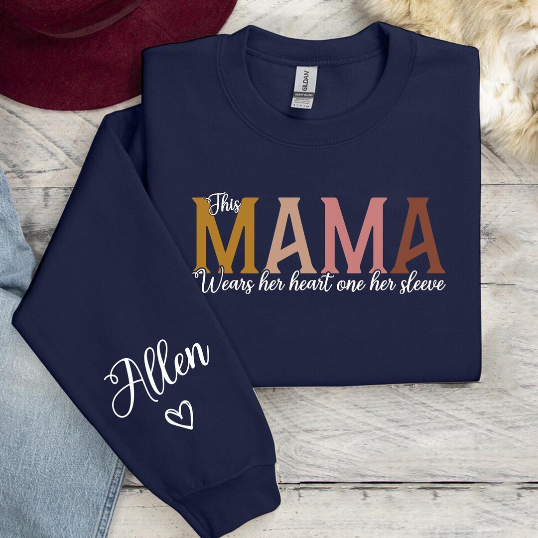 Custom Mama Sweatshirt, Personalized Mom Sweatshirt, Mothers Day Gift ...
