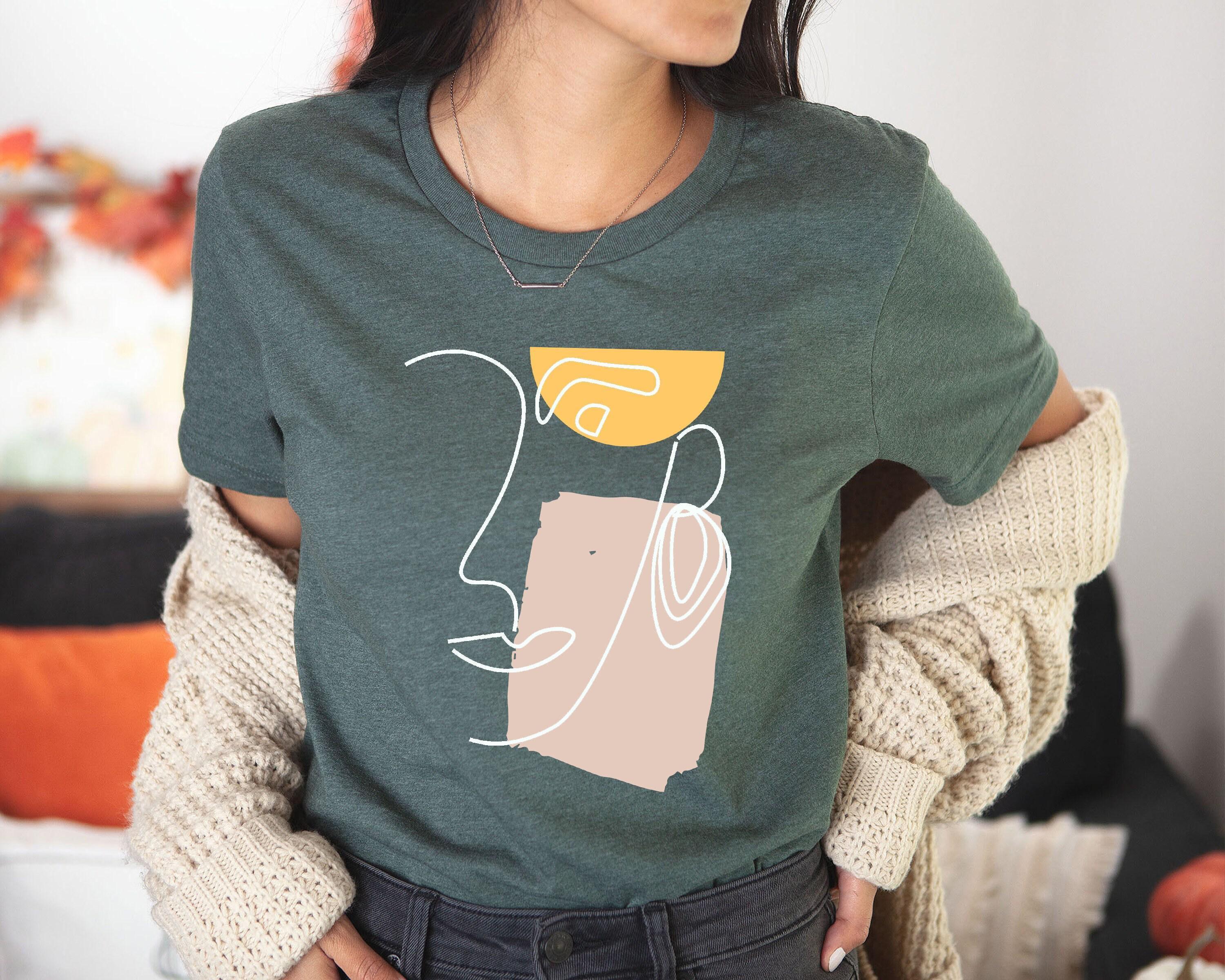 Abstract Woman Face Line Art Shirt, Line Art Shirt, Art Shirt ...