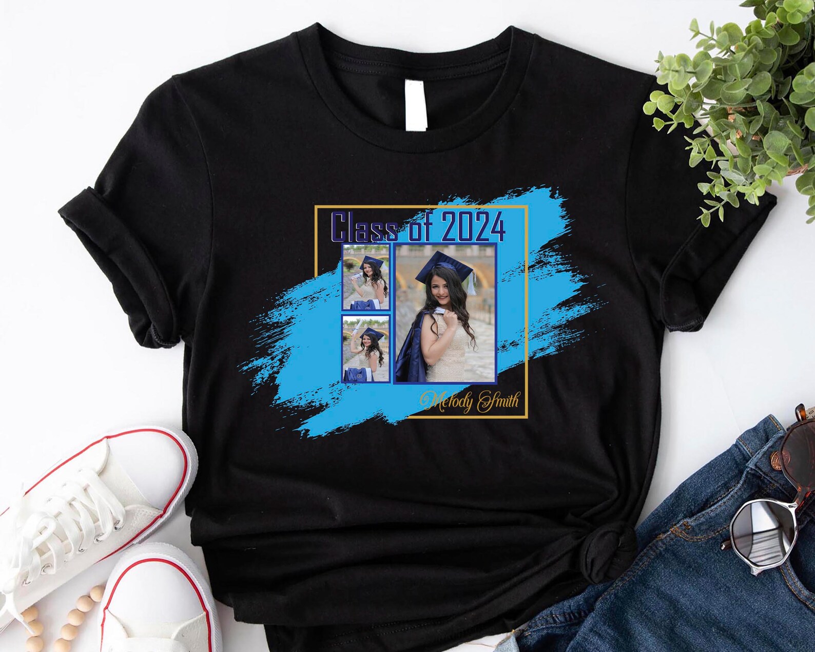 Custom Photo Class of 2024 Shirt, Graduation 2024 Shirts, Custom Photo ...