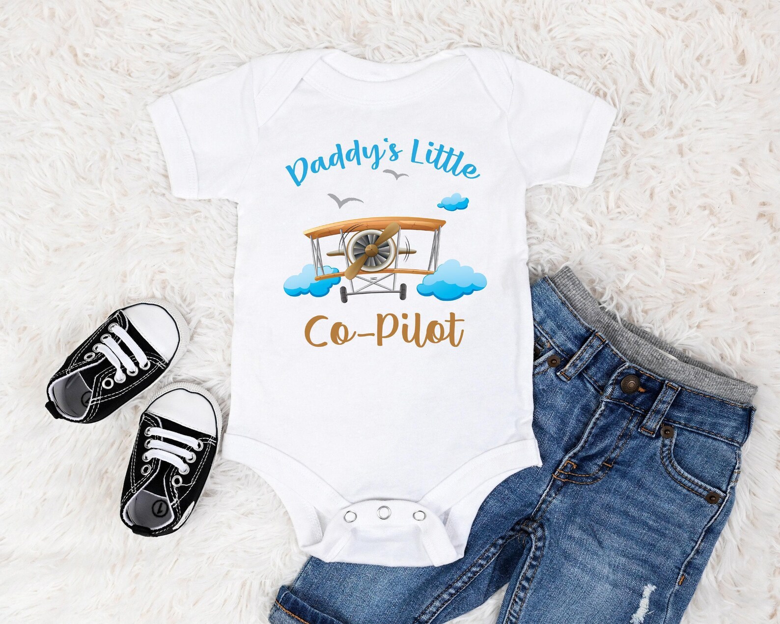 Daddys Co Pilot Shirt, Co-pilot Toddler Shirt, Airplane Outfit, Aviator ...