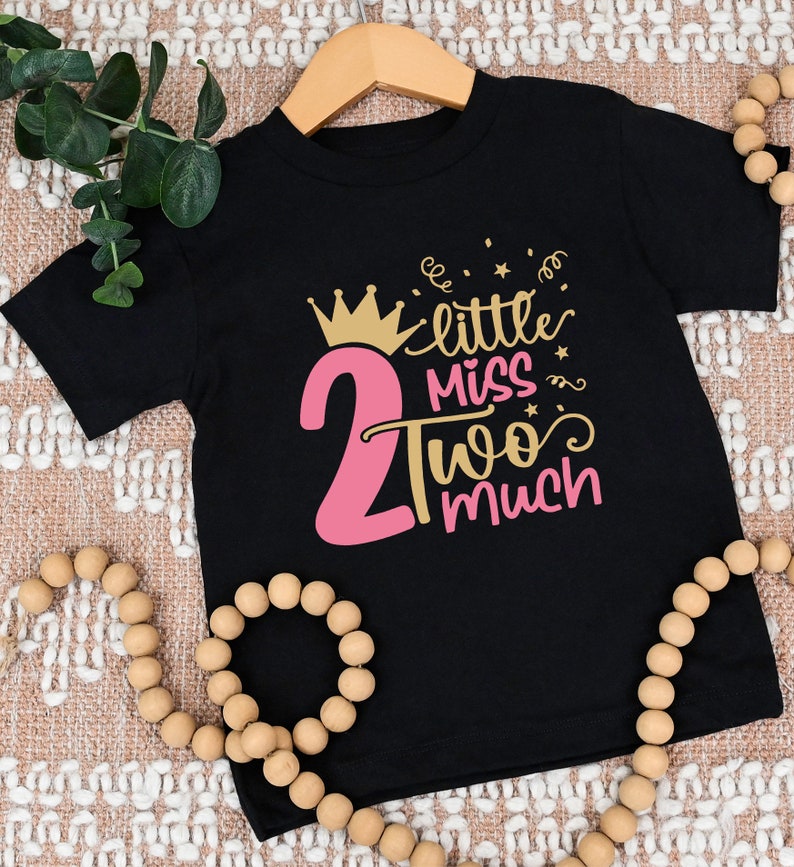 Two Year Old Birthday Shirt Little Miss Two Much Shirt - Etsy
