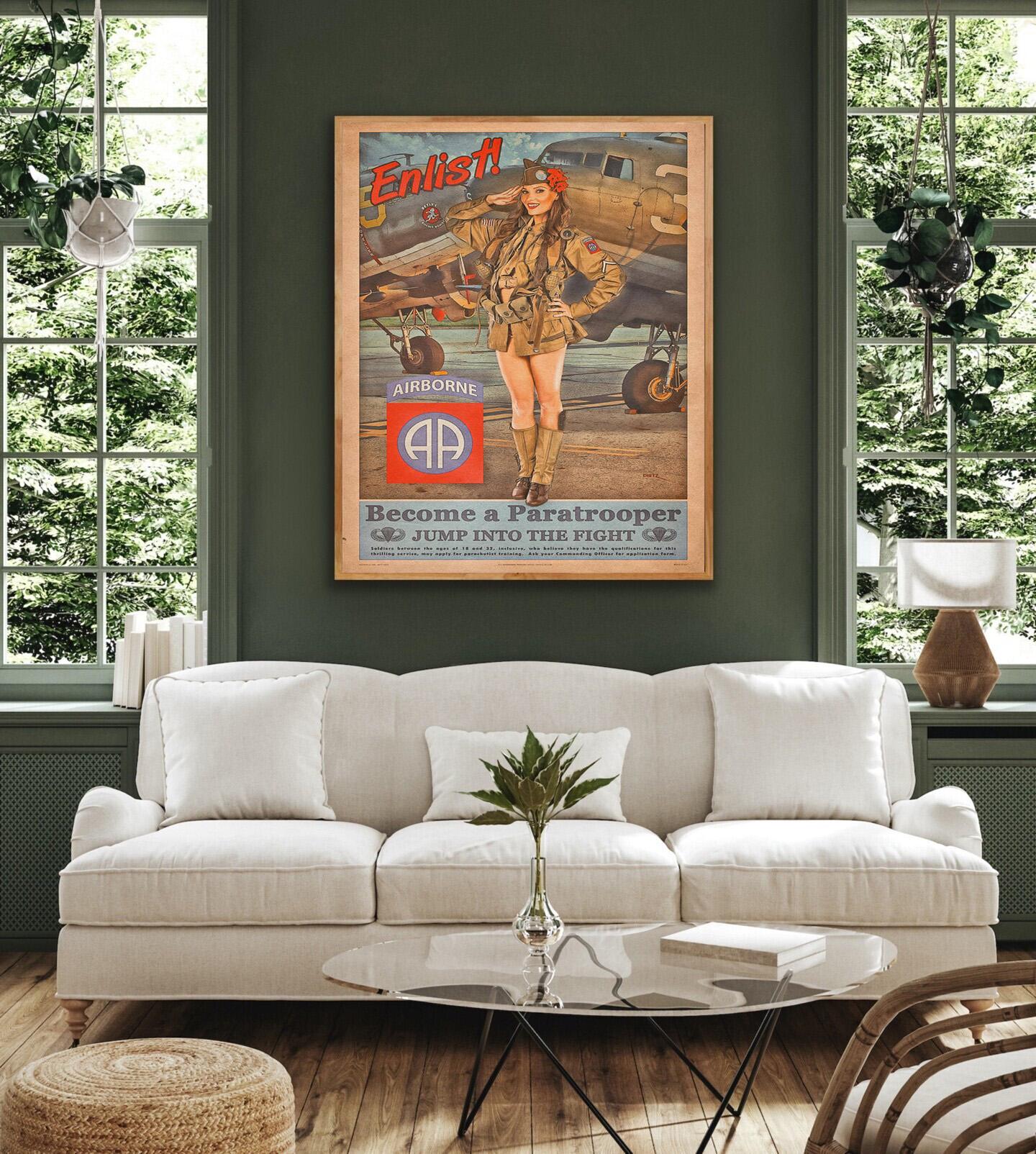 Enlist in the 82nd Airborne Poster Home Decor Colorful Decorative Home ...