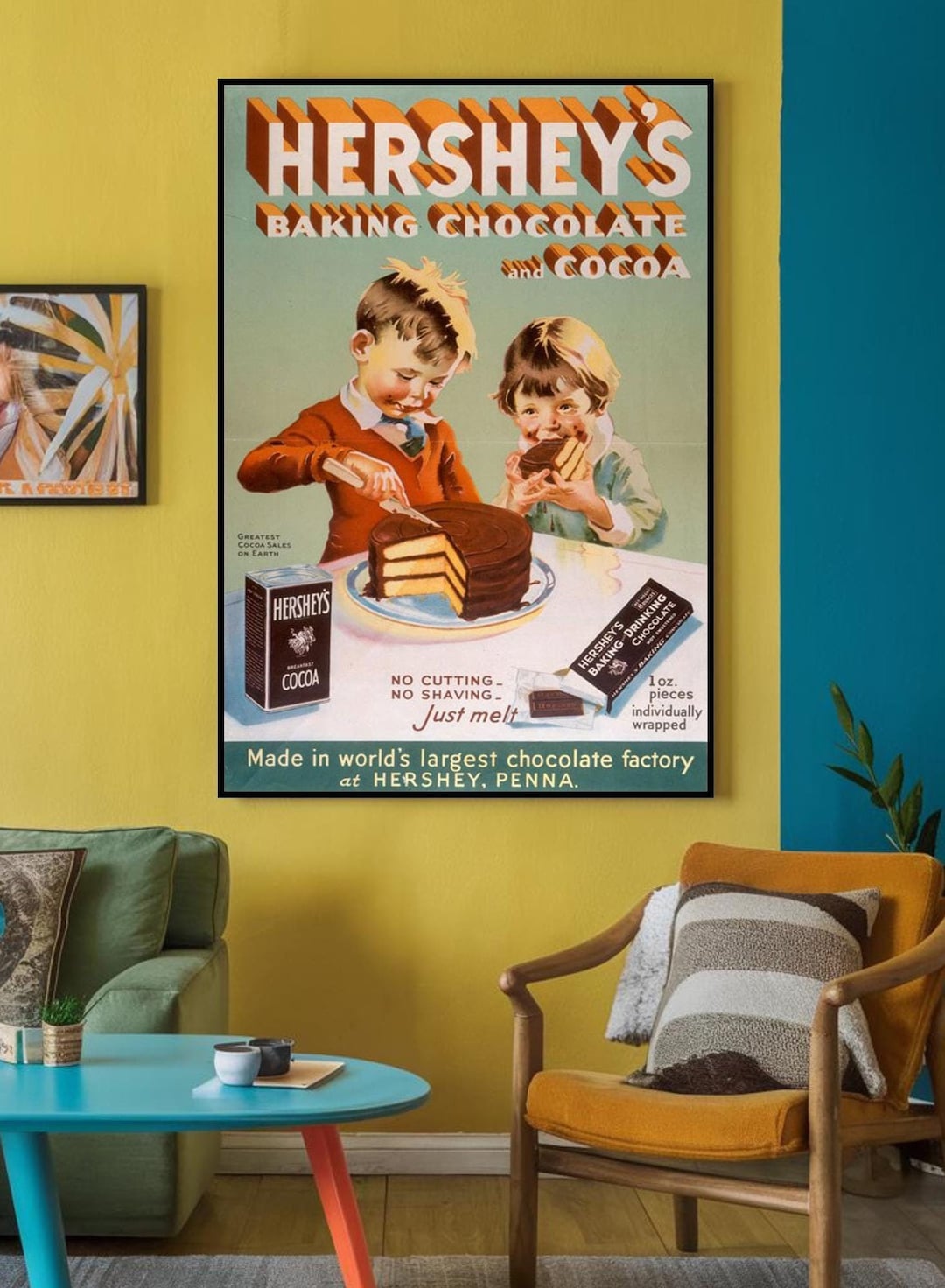 Vintage Chocolates Advertising Posters, Retro Hershey's Baking ...