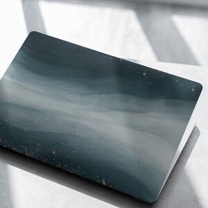 Black Watercolor Laptop Skin, Laptop Cover, Laptop Skins, Removable ...