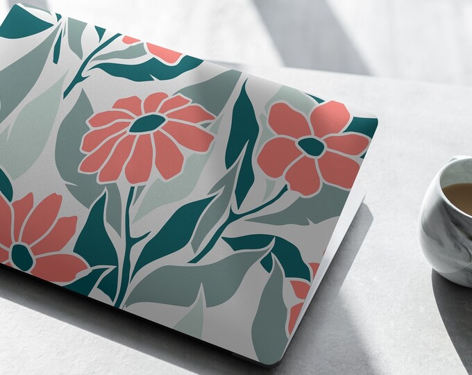 Abstract Floral Laptop Skin, Laptop Cover, Laptop Skins, Removable ...