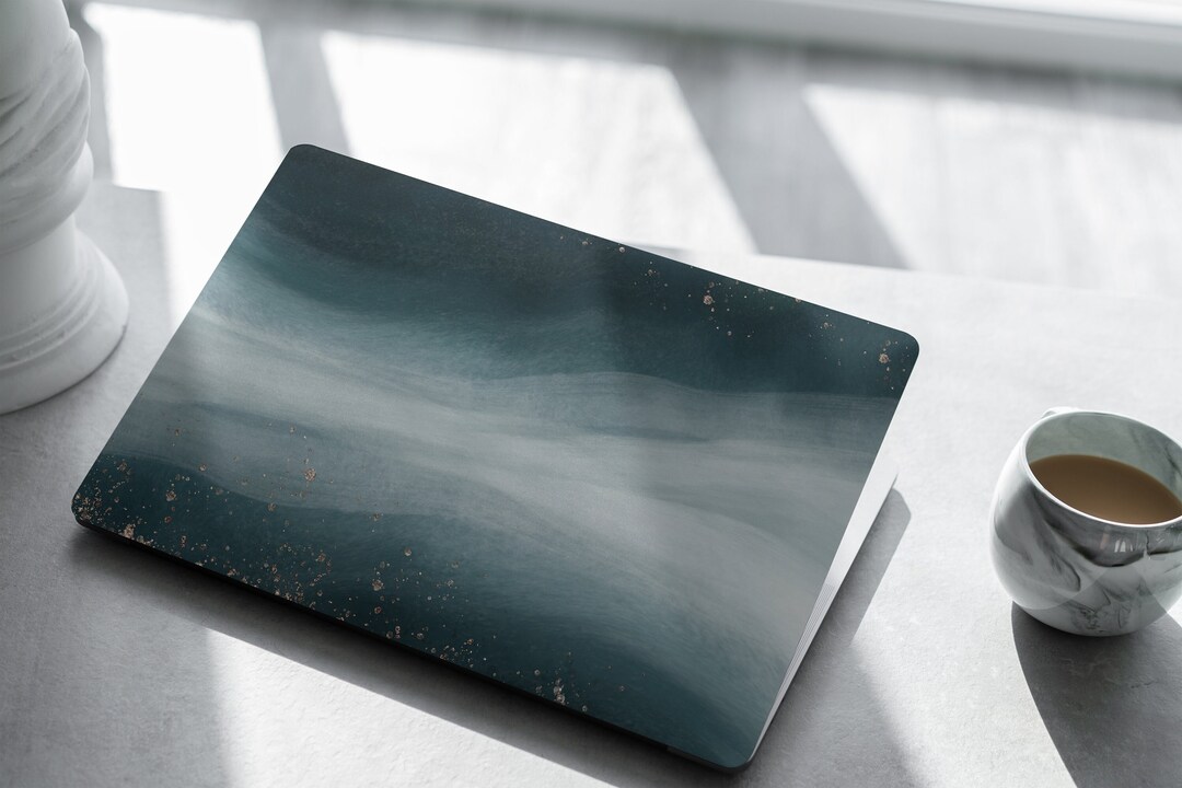 Black Watercolor Laptop Skin, Laptop Cover, Laptop Skins, Removable ...