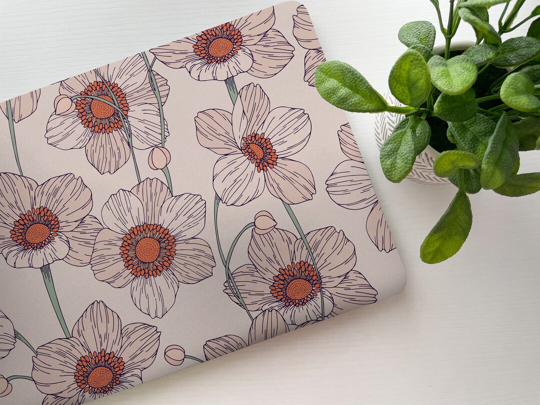 Poppy Floral Laptop Skin, Laptop Cover, Laptop Skins, Removable Laptop ...