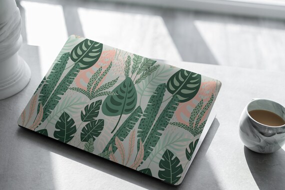 Pink Green Floral Laptop Skin Laptop Cover Laptop Skins - Etsy