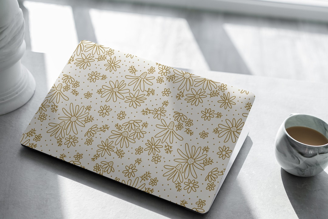 Golden Daisy Laptop Skin, Laptop Cover, Laptop Skins, Removable Laptop ...