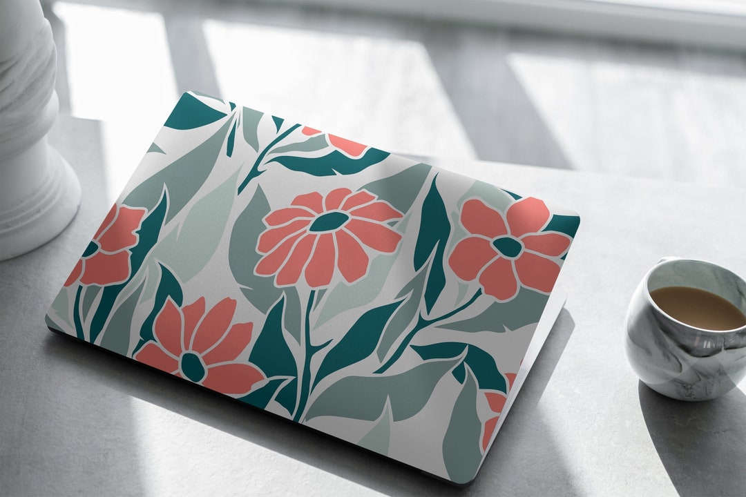 Abstract Floral Laptop Skin, Laptop Cover, Laptop Skins, Removable ...
