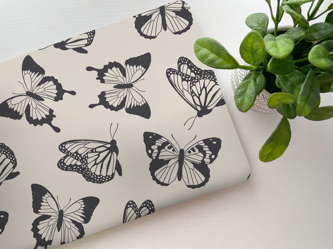 Black Butterfly Laptop Skin, Laptop Cover, Laptop Skins, Removable ...