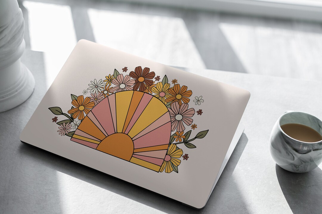 Vintage Rainbow Laptop Skin, Laptop Cover, Laptop Skins, Removable ...