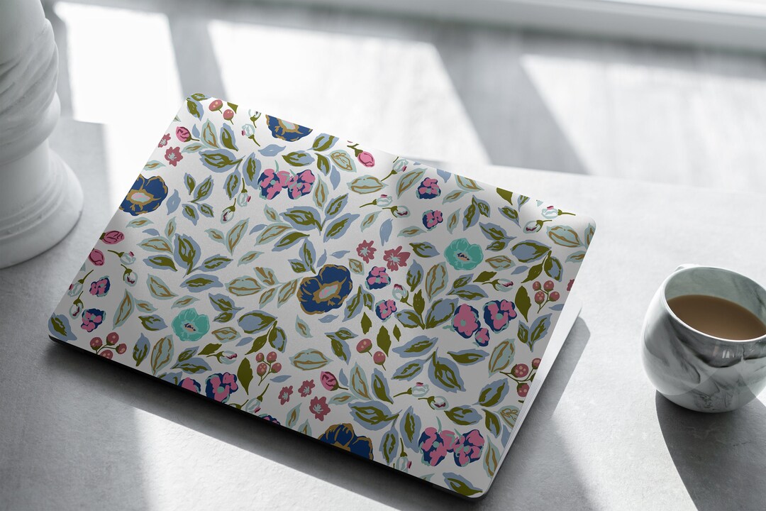 Floral Laptop Skin, Laptop Cover, Laptop Skins, Removable Laptop Skins ...