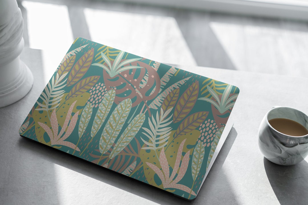 Tropical Leaves Laptop Skin, Laptop Cover, Laptop Skins, Removable ...