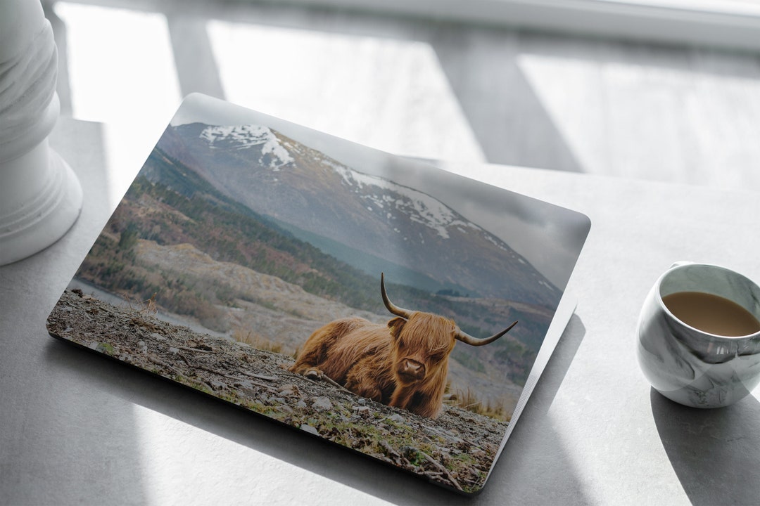 Highland Cow Laptop Skin, Laptop Cover, Laptop Skins, Removable Laptop ...