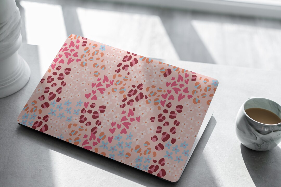 Pink Leopard Laptop Skin, Laptop Cover, Laptop Skins, Removable Laptop ...