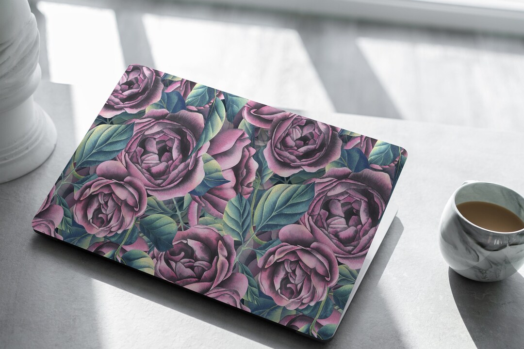 Pink Floral Laptop Skin, Laptop Cover, Laptop Skins, Removable Laptop ...