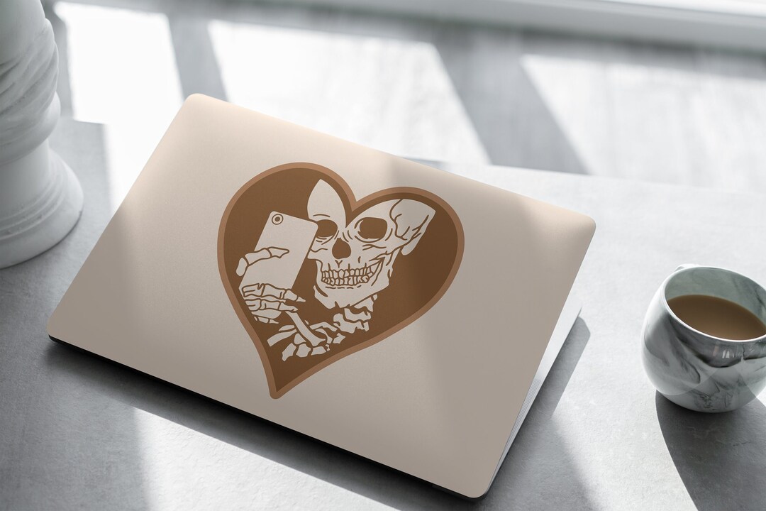 Skeleton Love Laptop Skin, Laptop Cover, Laptop Skins, Removable Laptop ...