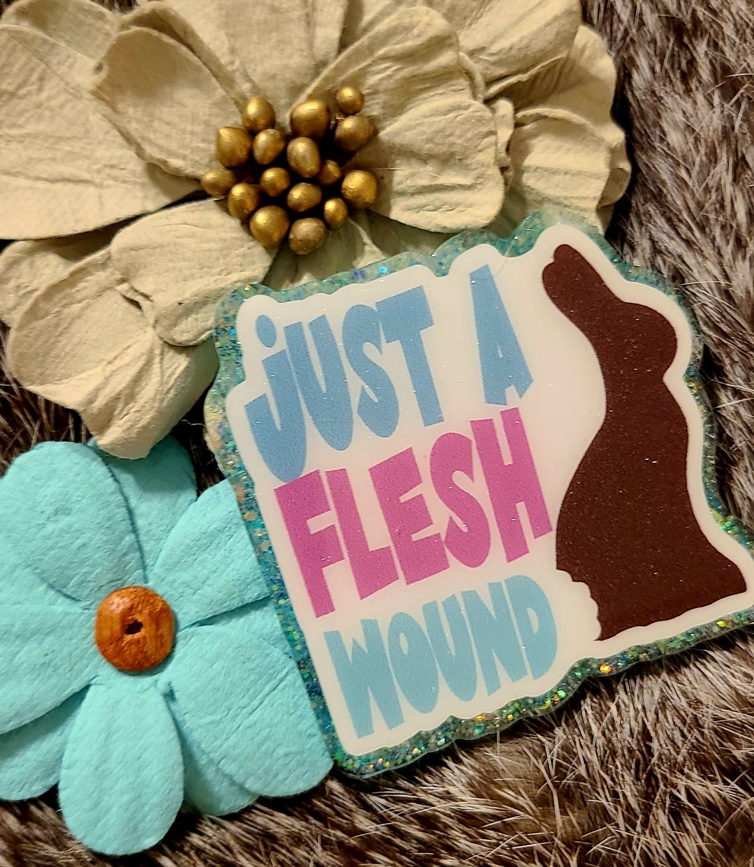 Just A Flesh Wound Easter Badge Reel, Medical Badge Reel, Nurse Badge ...