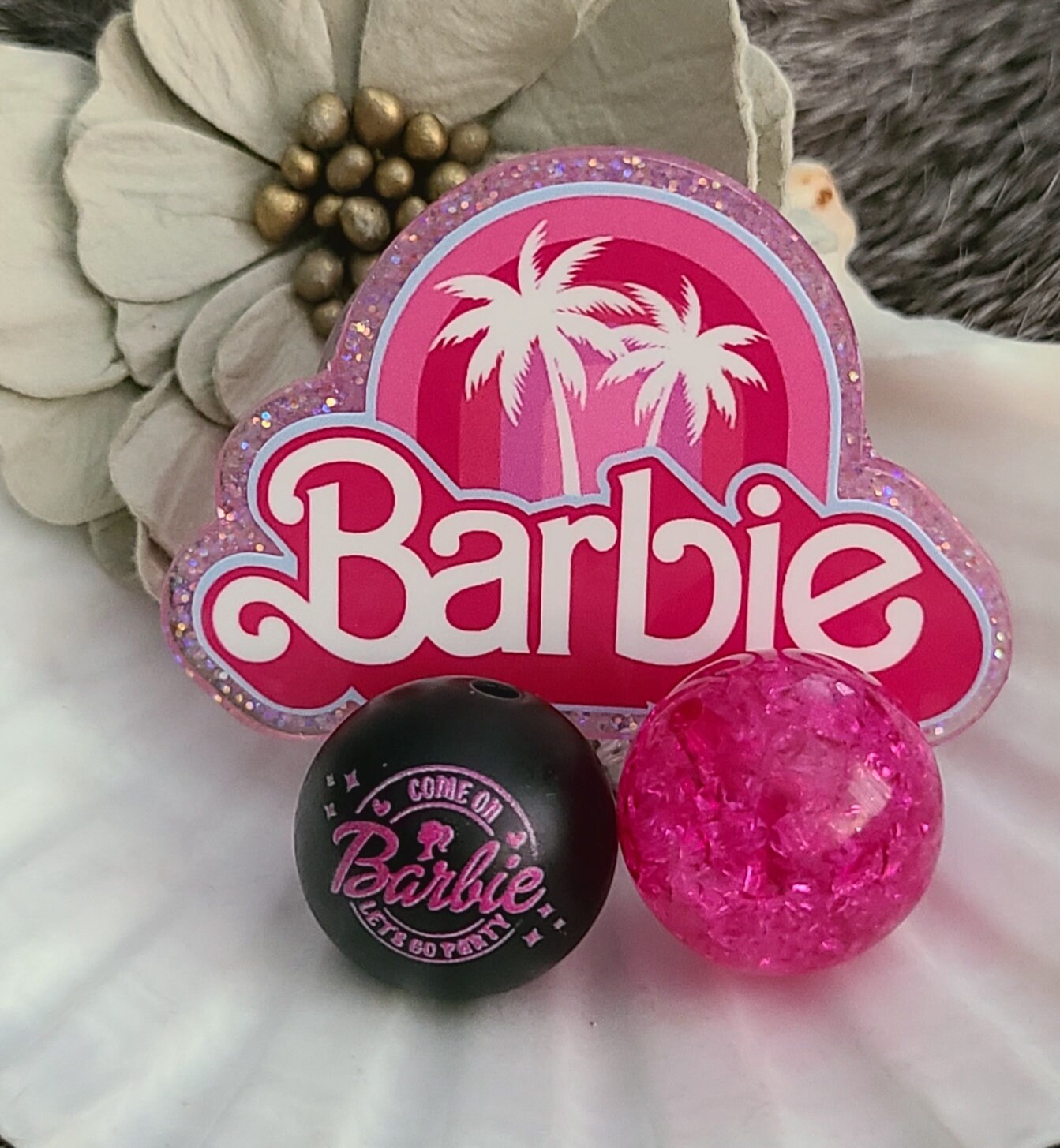 Barb Pink Palm Tree Nurse Medical Badge Reel - Etsy