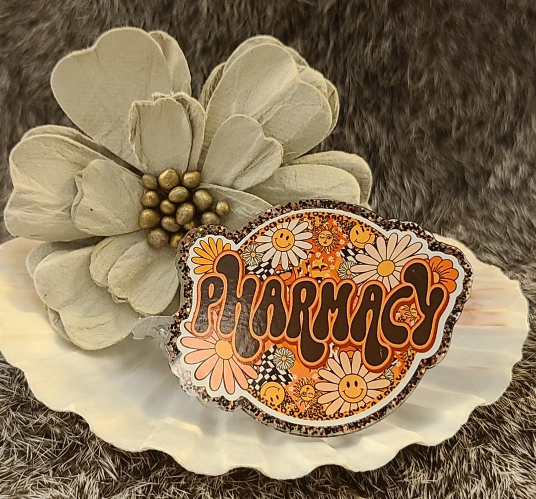Retro Pharmacy Badge Reel, Medical Badge Reel, Nurse Badge Reel - Etsy