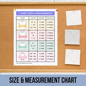 T-shirt Vinyl Placement Guide | HTV Decal Tshirt Size Chart | Cricut ...