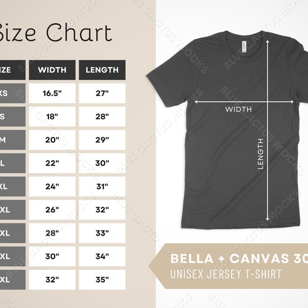Tee Shirt Design Sizing - Etsy