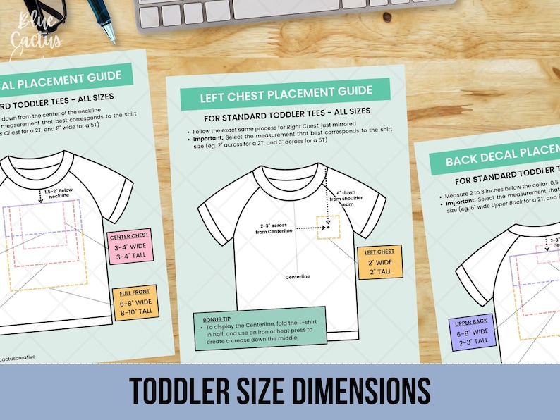 T-shirt Vinyl Placement Guide | HTV Decal Tshirt Size Chart | Cricut ...