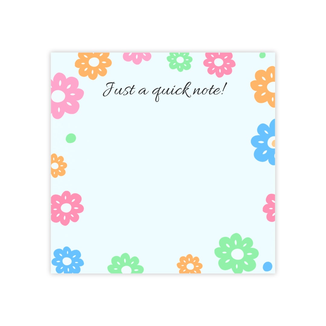 Cute Flower Post-it® Note Pads - Etsy