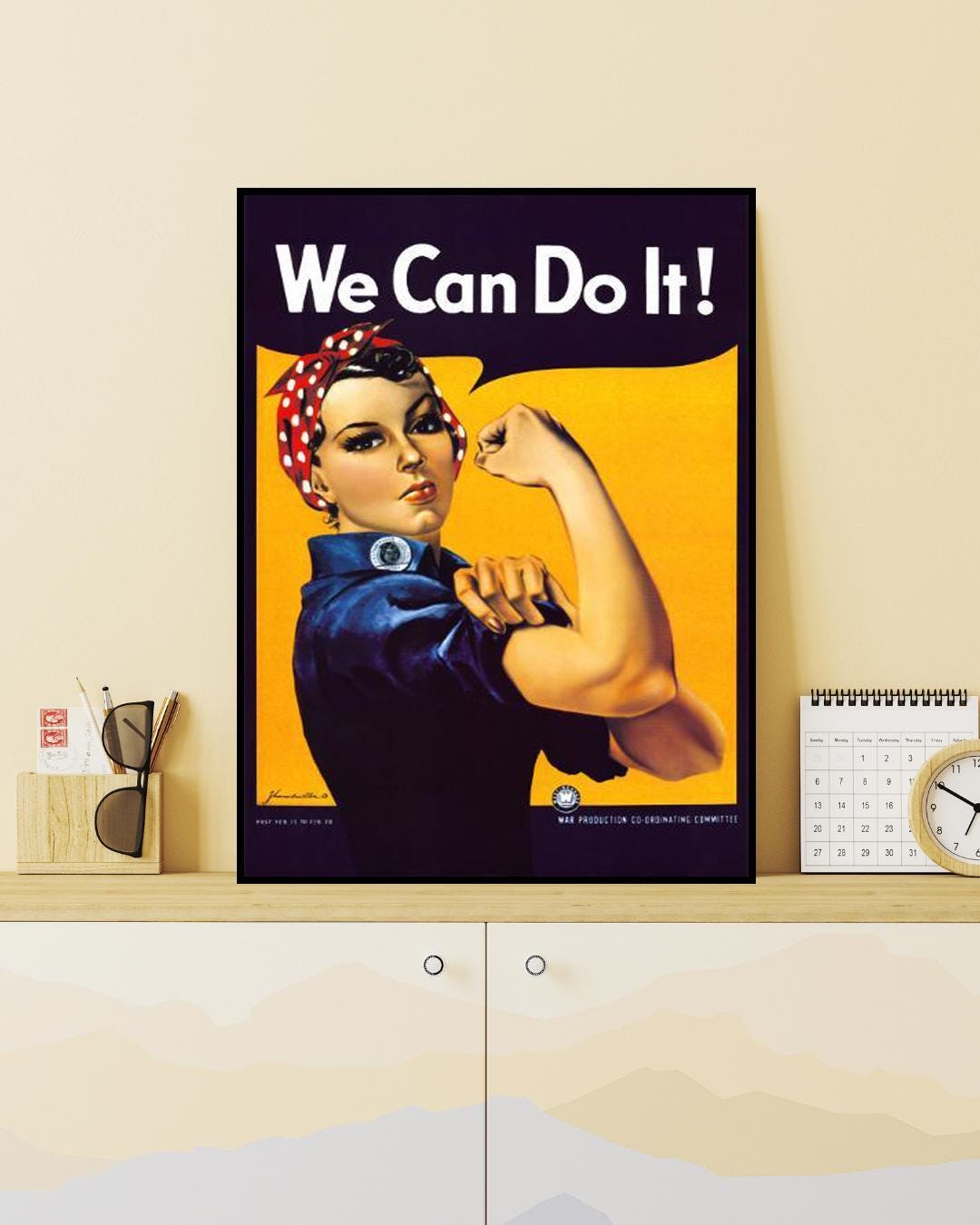 Rosie the Riveter We Can Do It Art Print Poster, Propaganda Poster ...