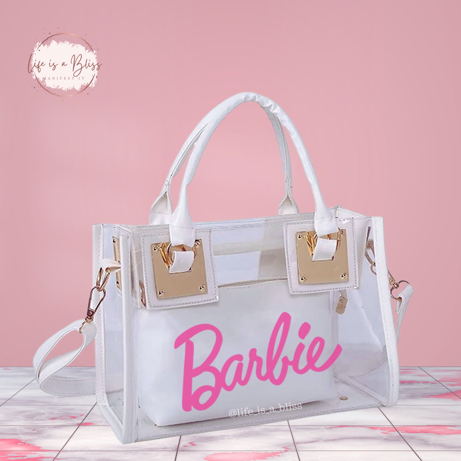 Woman Transparent Handbag With Inner Pouch - Etsy