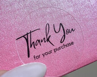 Thank You Clear Stickers - Etsy