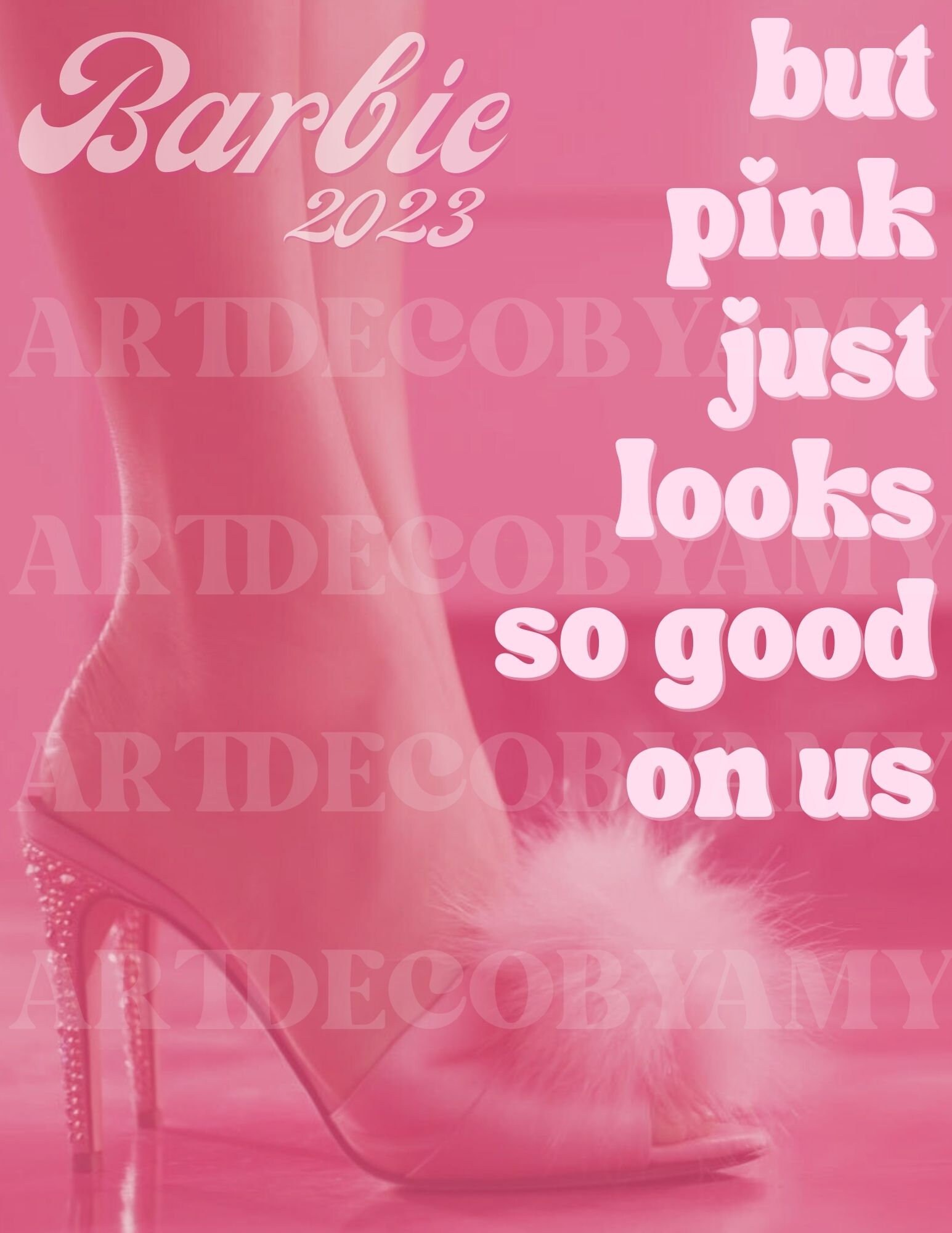 Barbie Movie Poster Wall Print From the Song pink by Lizzo, Digital ...