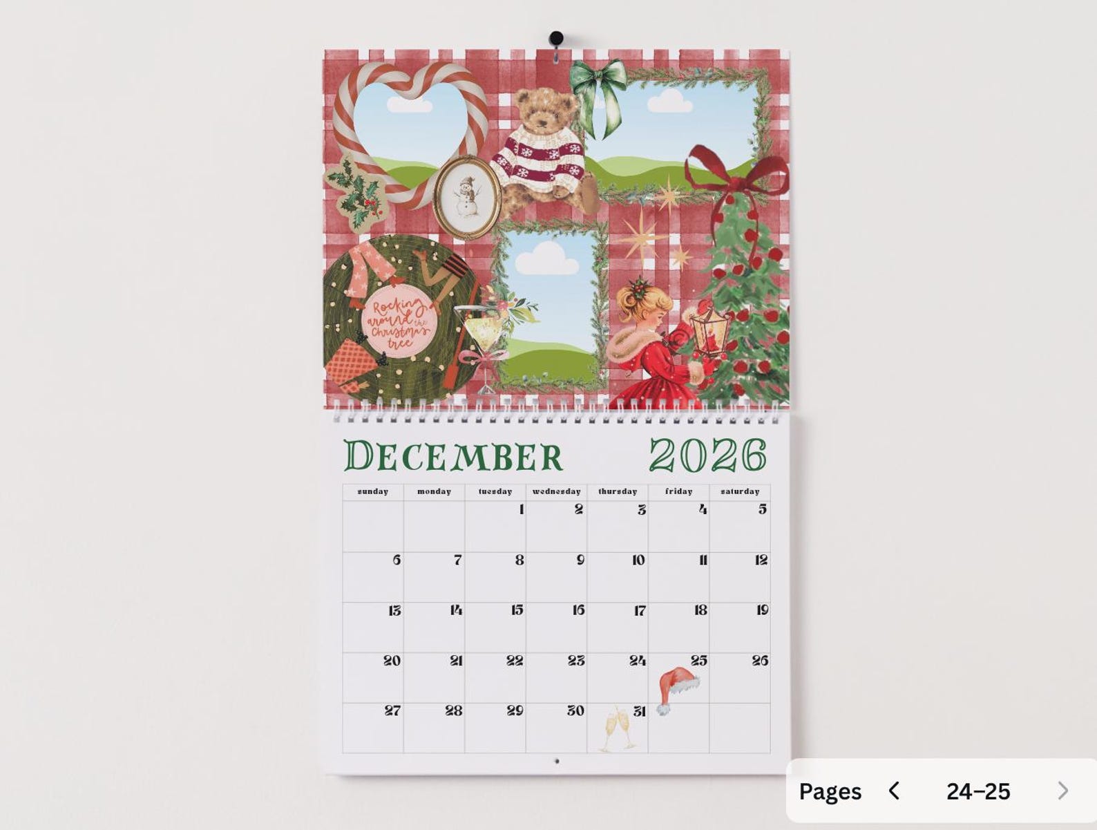 2026 Vision Board Calendar Template – DIY Canva Design (digital ...