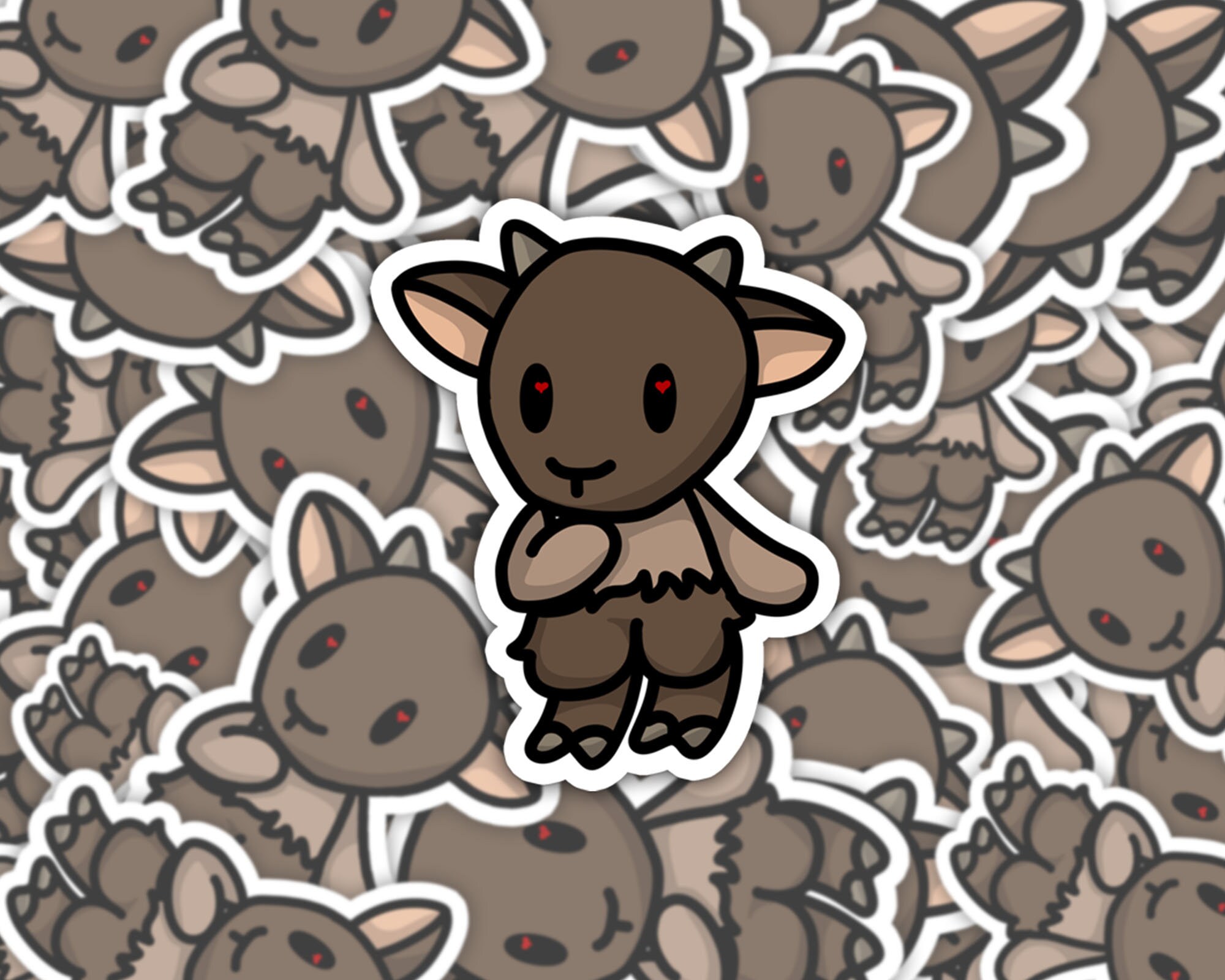 Kawaii Goatman - Cryptid Sticker - Weatherproof Sticker, Laptop Sticker ...