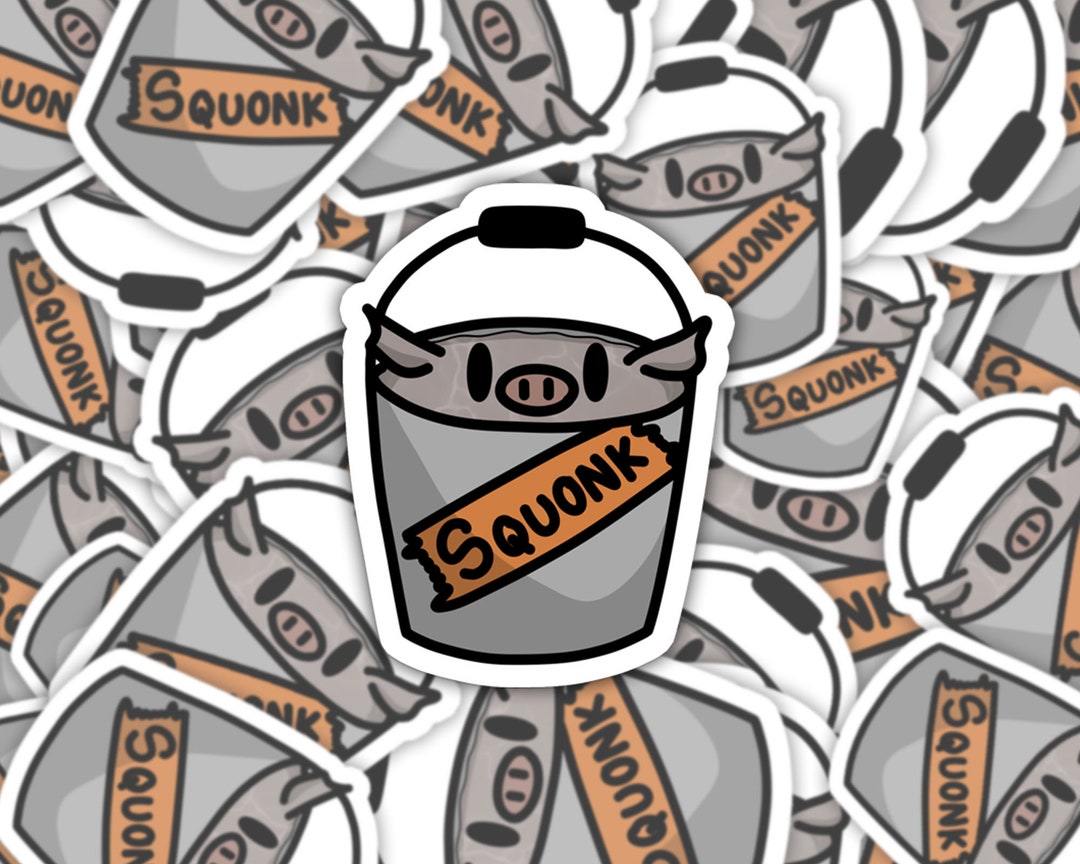Kawaii Bucket Squonk - Cryptid Sticker - Weatherproof Sticker, Laptop ...