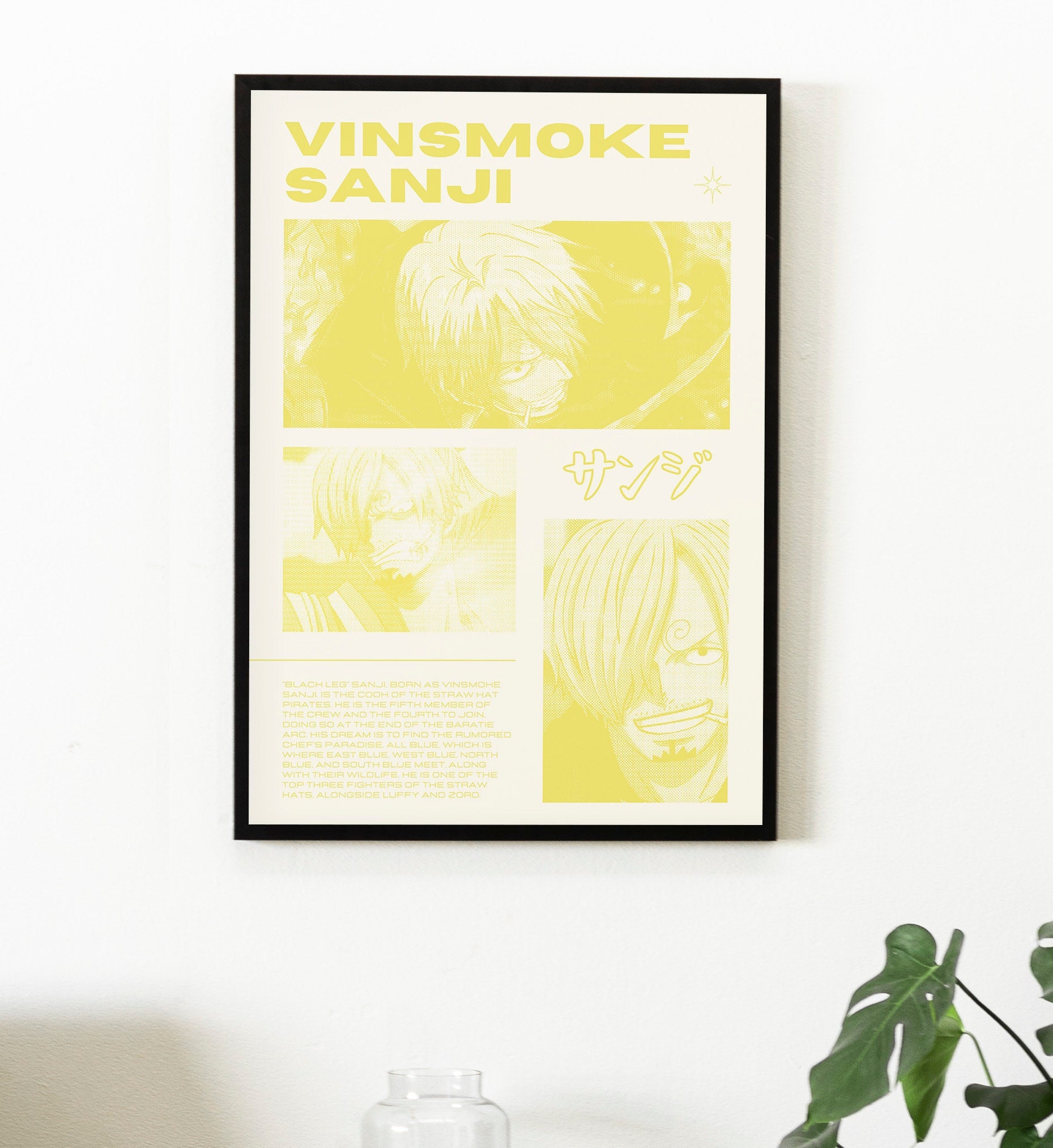 One Piece Sanji Poster Digital Download, Blackleg Sanji Aesthetic ...
