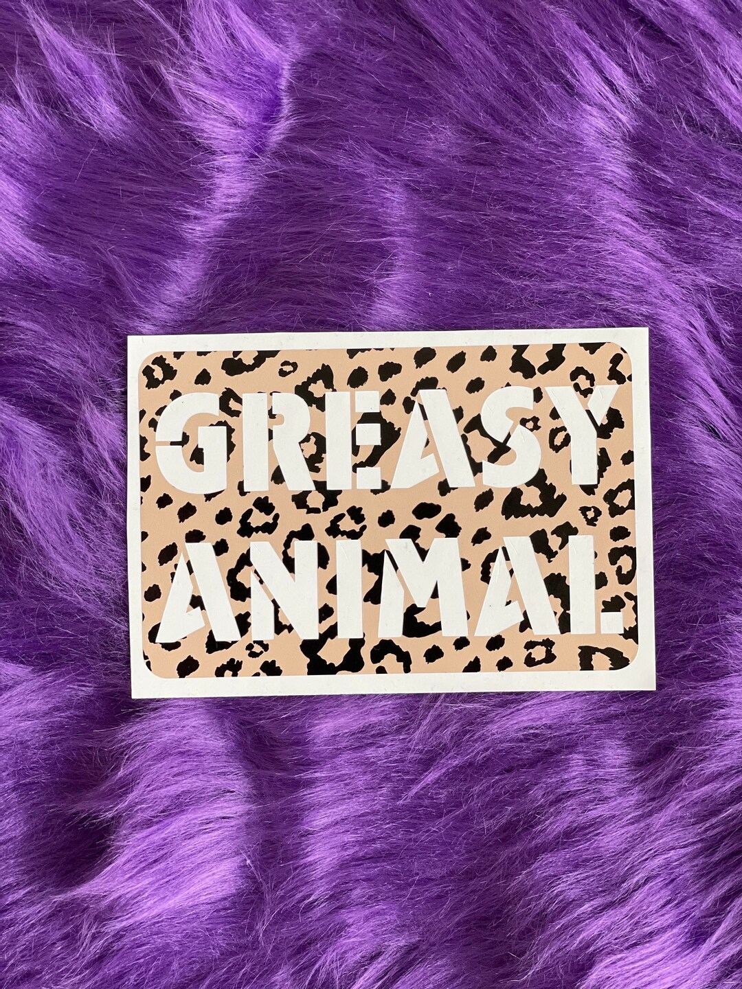 Greasy Animal Vinyl Decal - Etsy