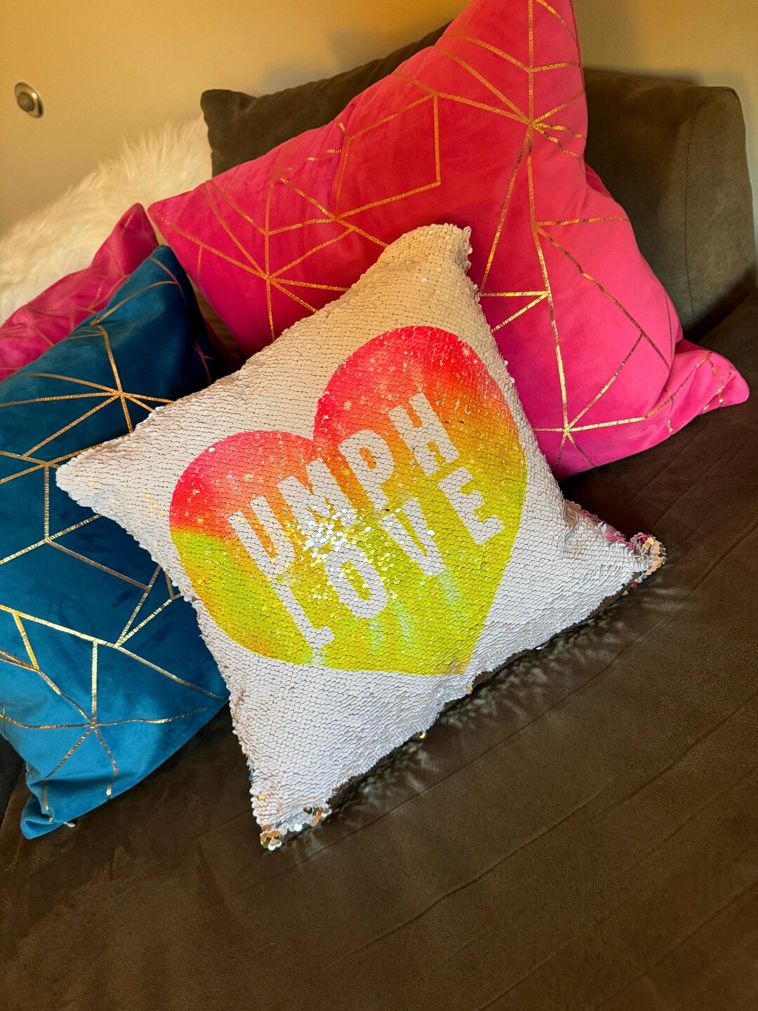 Umph Love Sequin Flip Pillow Cases - Etsy