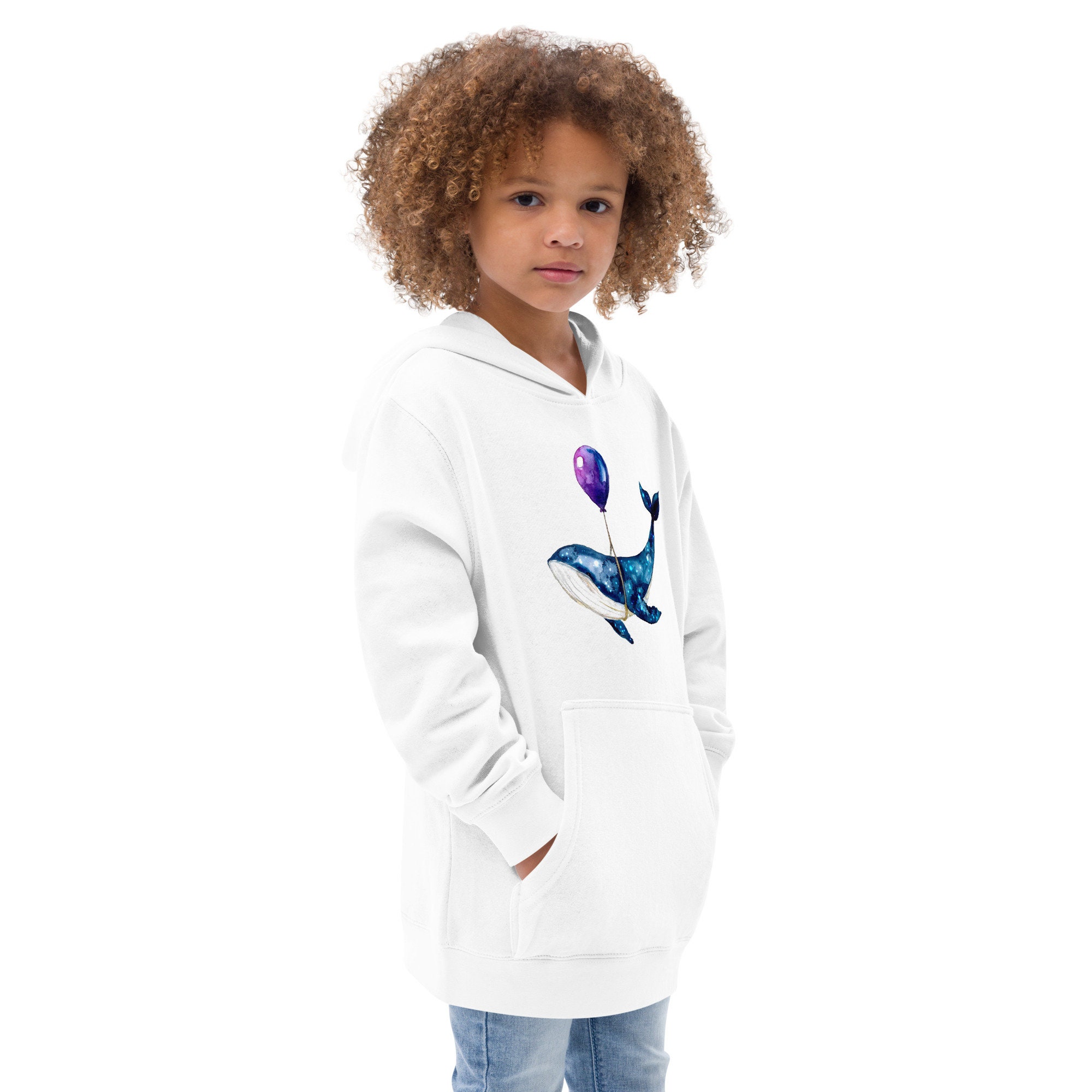 Starry Blue Whale - Kids Fleece Hoodie - Etsy